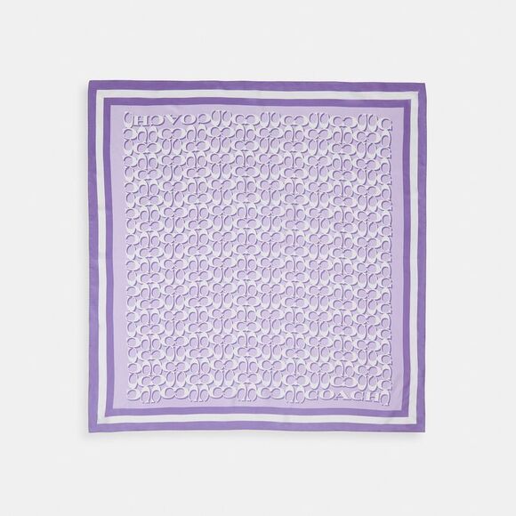 Coach | Accessories | Nwt Coach Outlet Signature Print Silk Square ...
